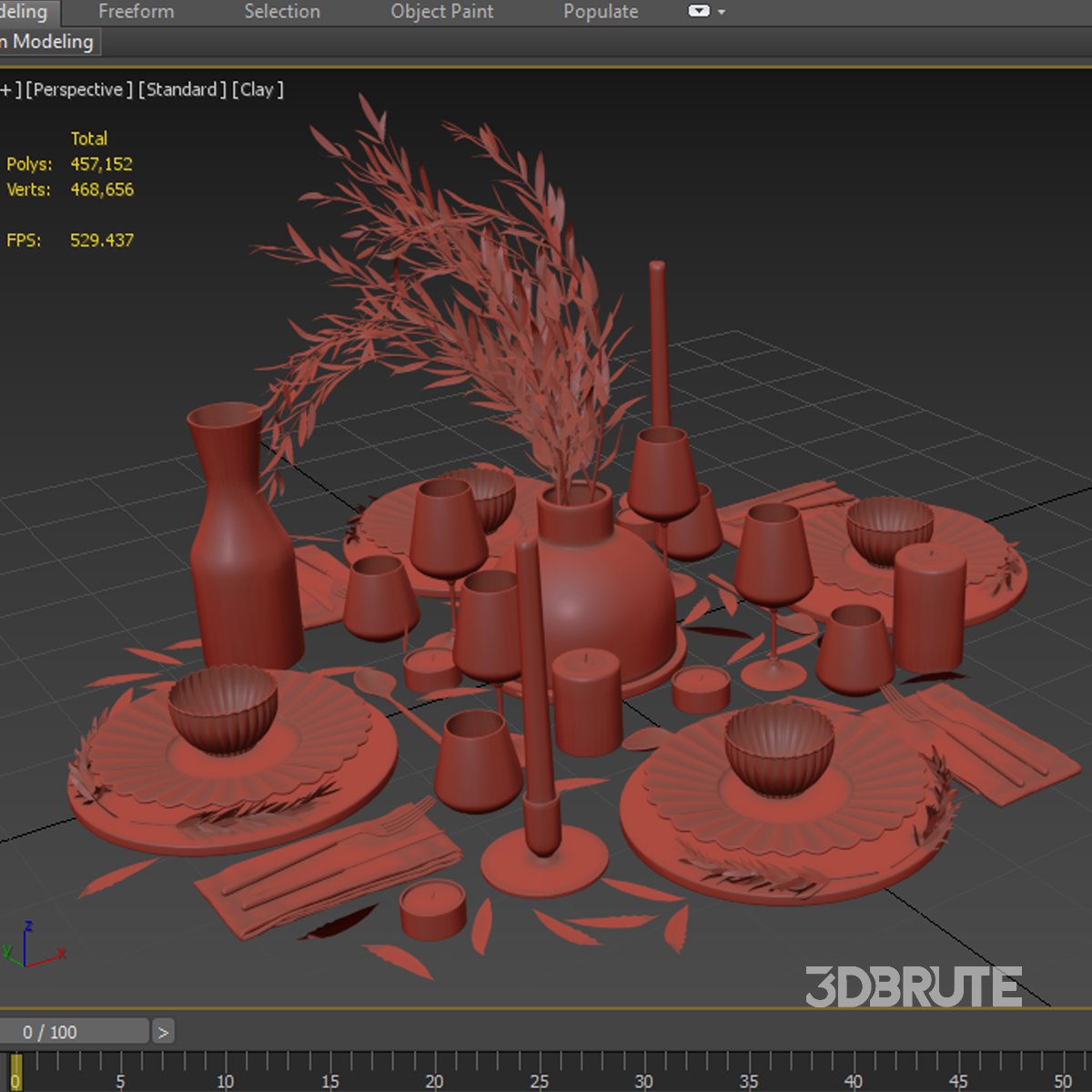 Tableware B03 - Download -3d Models Free -3dbrute