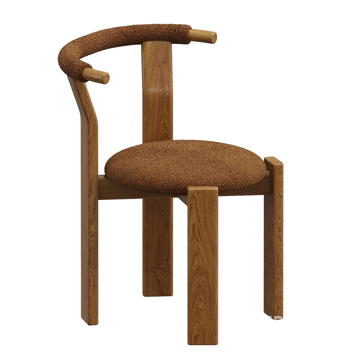 Pair of Zita Dining Chairs- Boucle - Download -3d Models Free -3dbrute