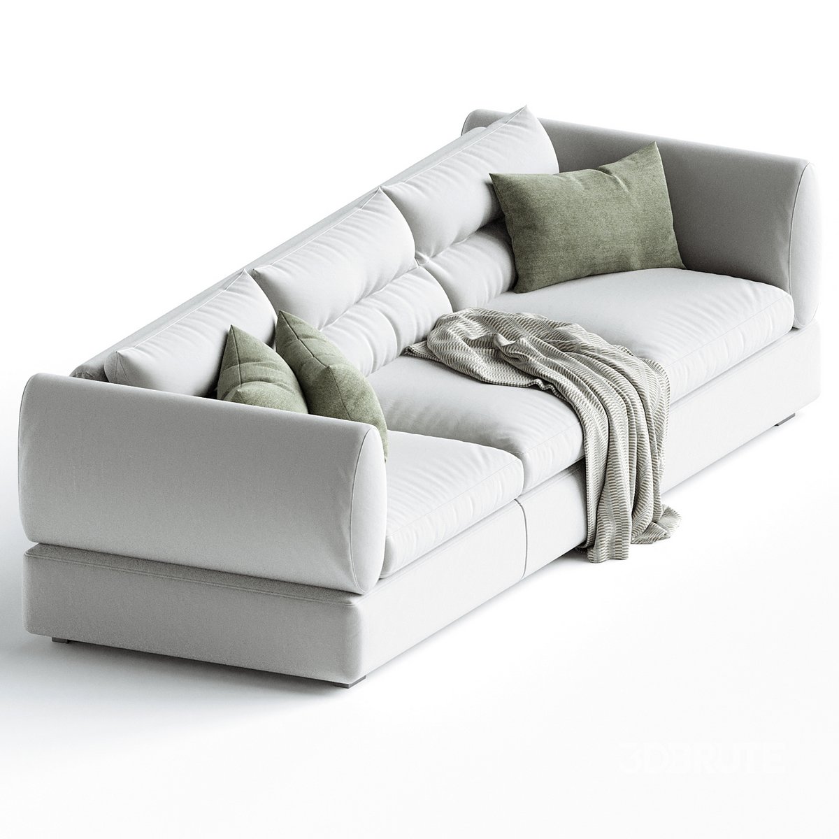 Blanche Parma Sofa Set 01 - Download -3d Models Free -3dbrute