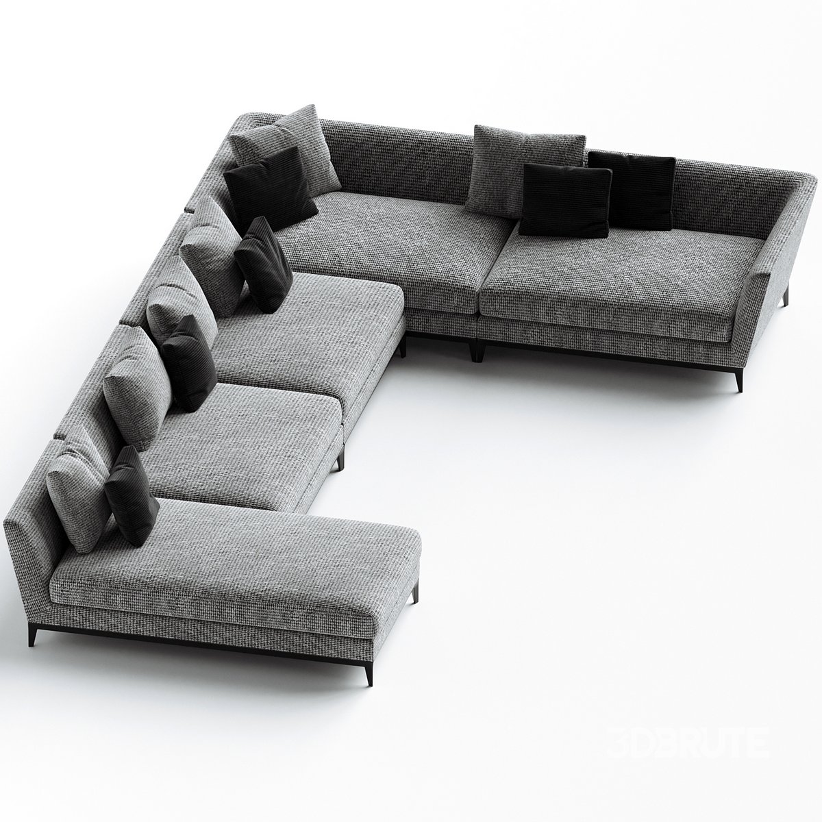 WESTON Sofa Flexform Designer Roberto Lazzeroni - Download -3d Models Free -3dbrute