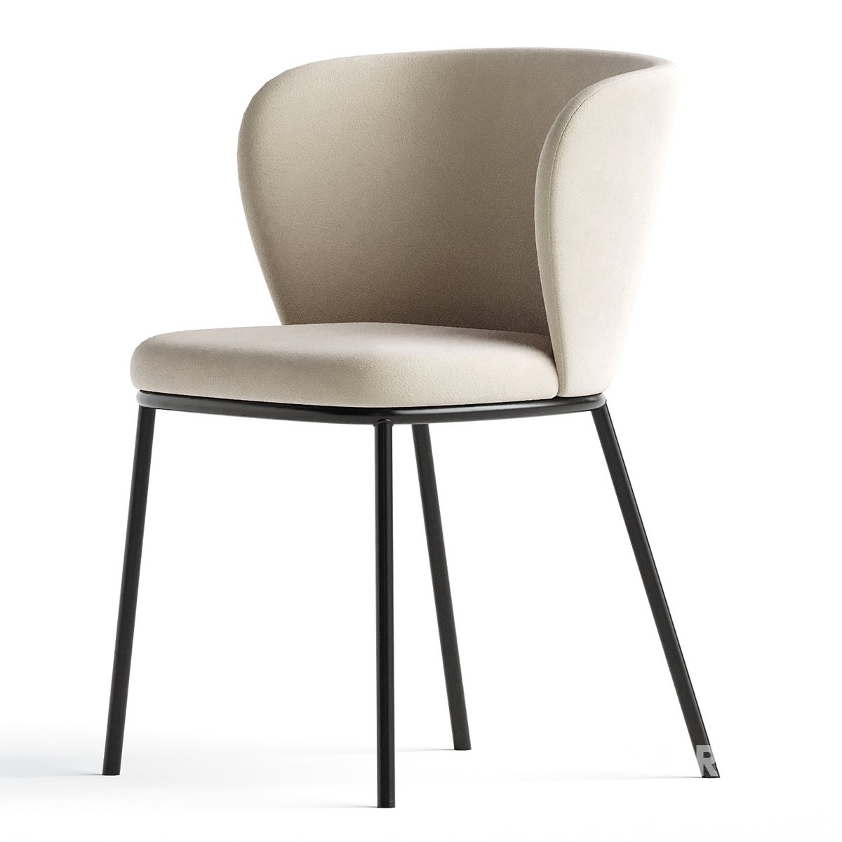 Ciselia Chenille Chair - 3dbrute : 3dmodel furniture and decor