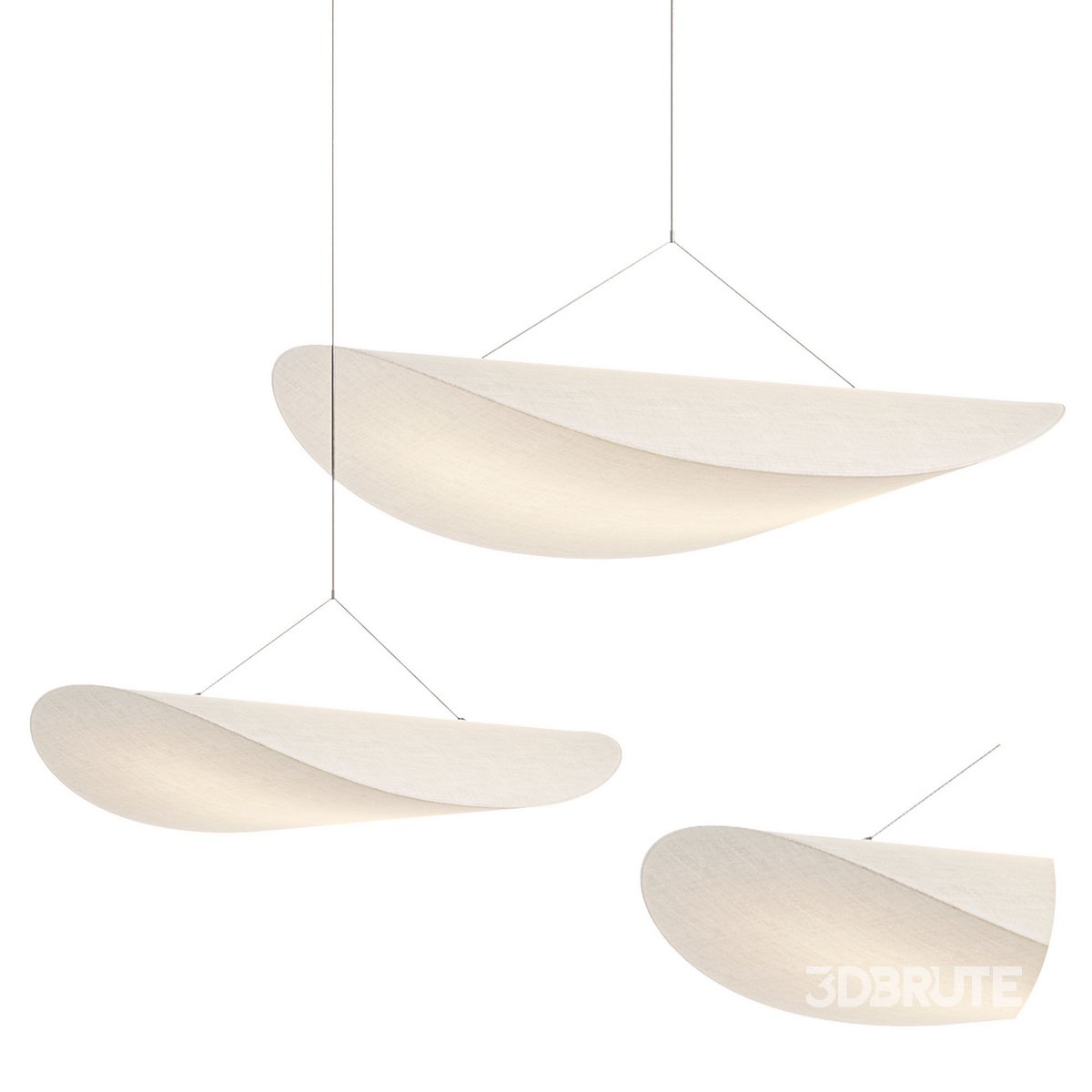 Tense Tyvek Pendant Lamp 3d model 3dbrute