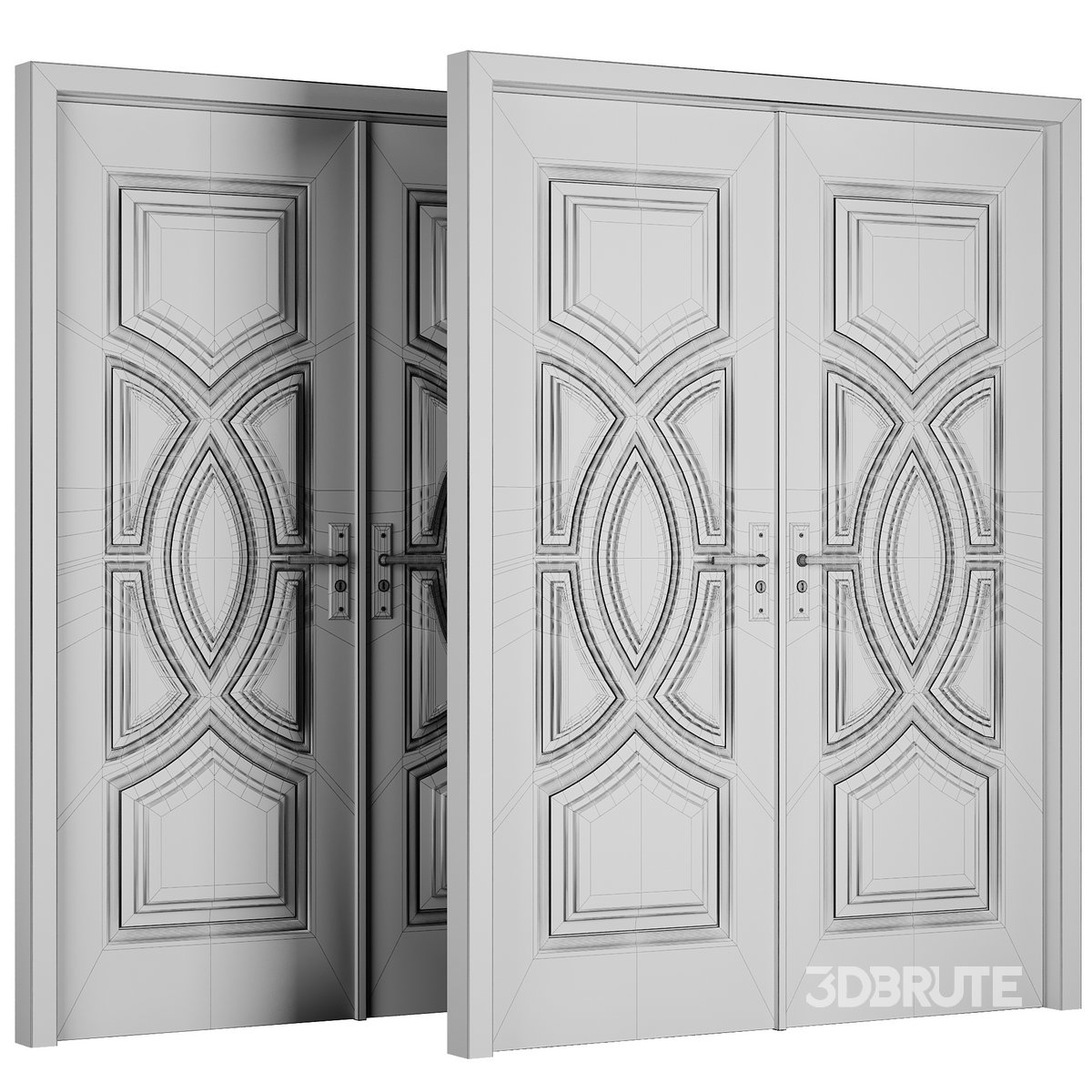 Entrance door set159 - Download -3d Models Free -3dbrute