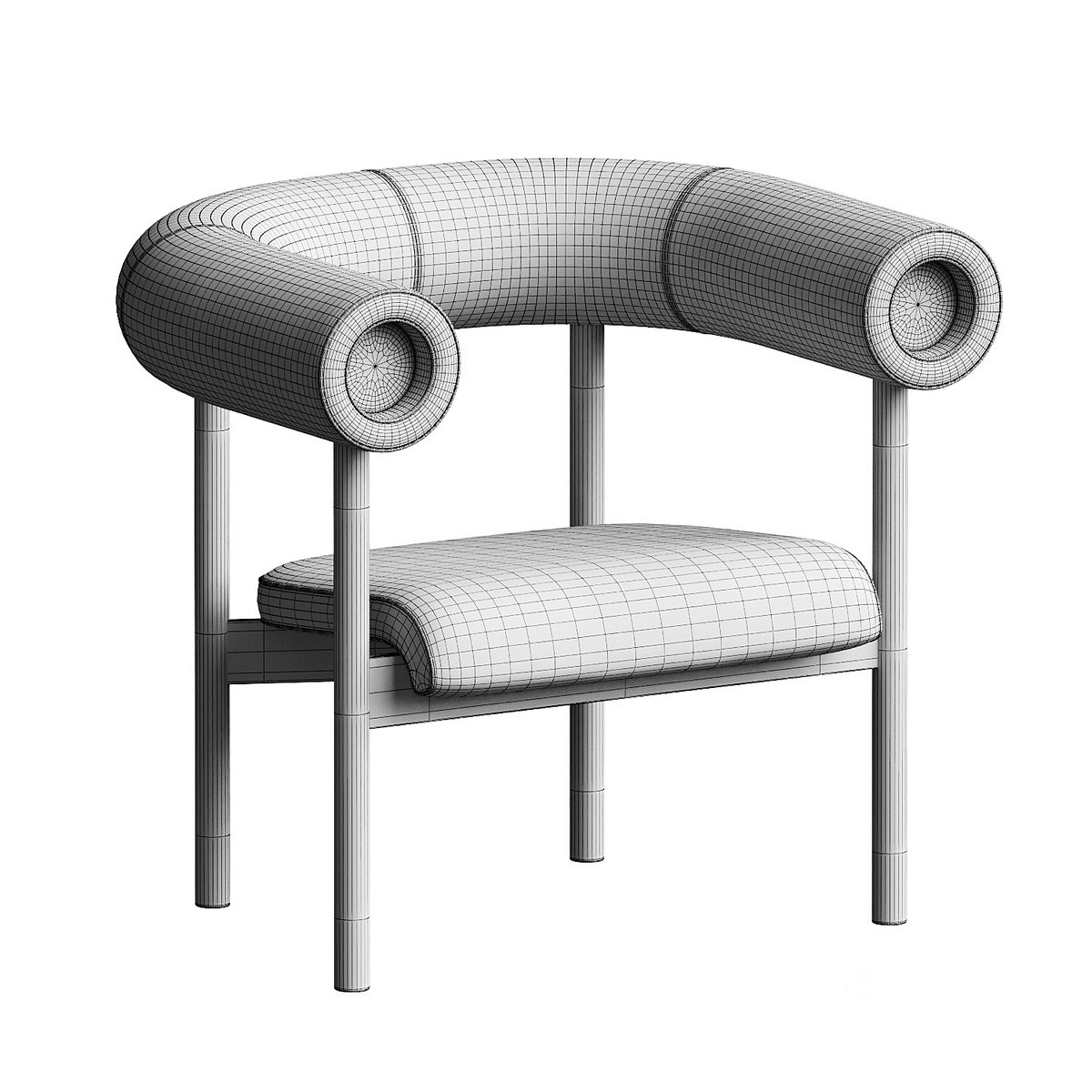 Offecct Font Chair - Download -3d Models Free -3dbrute