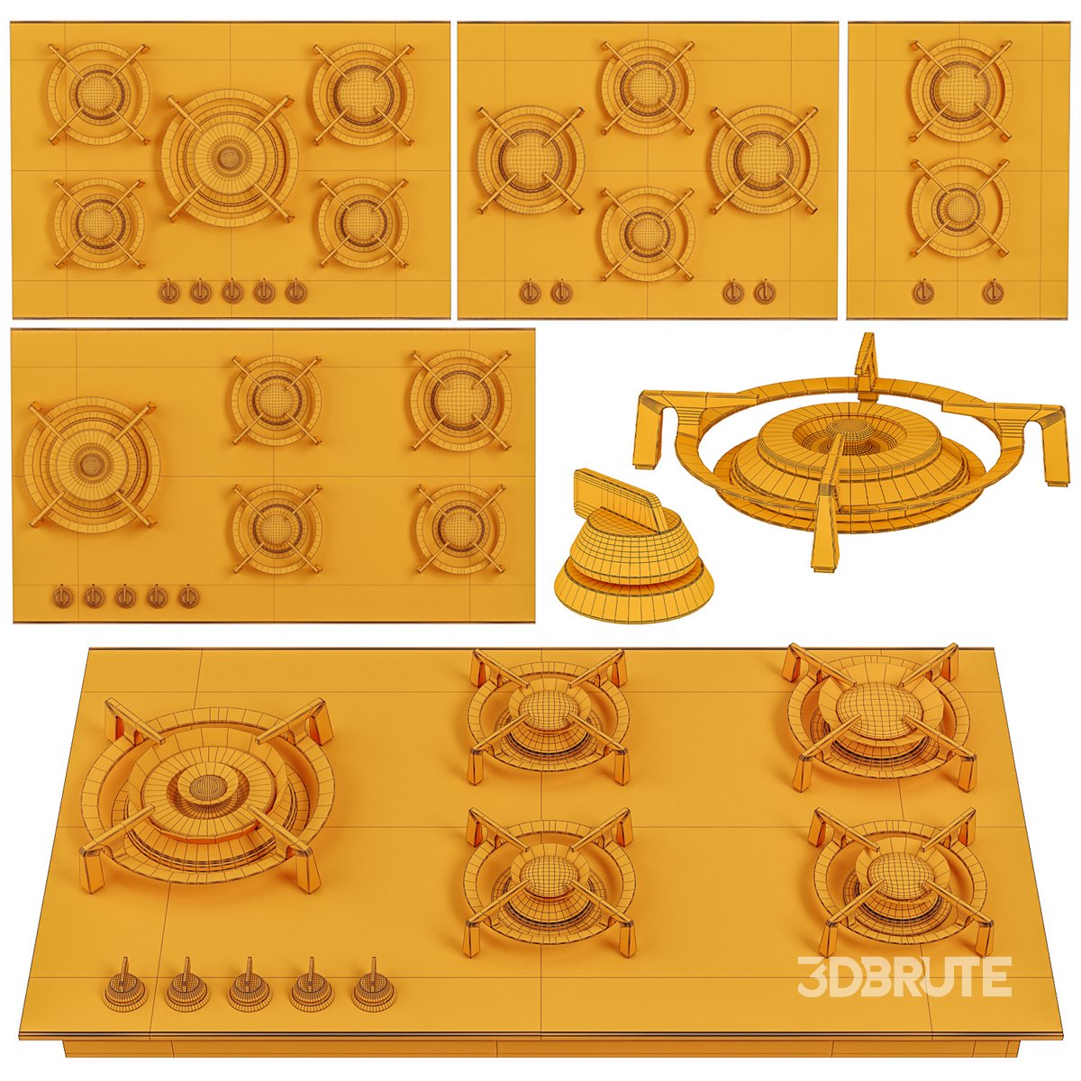 Smeg Gas Hob - Download -3d Models Free -3dbrute