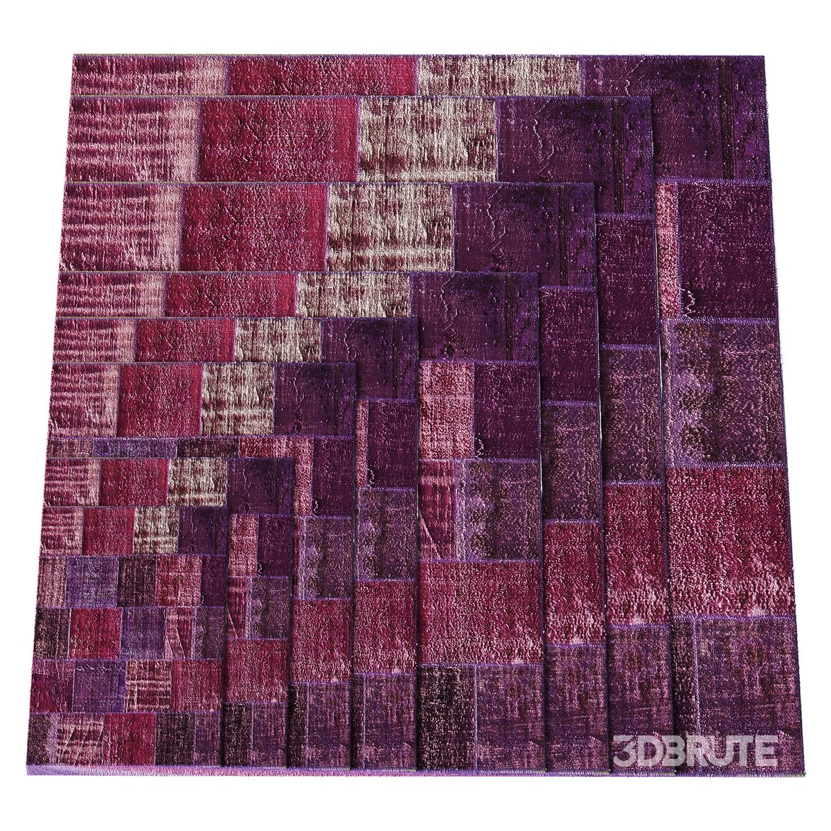 Turkish Patchwork Rugs 3d model 3dbrute
