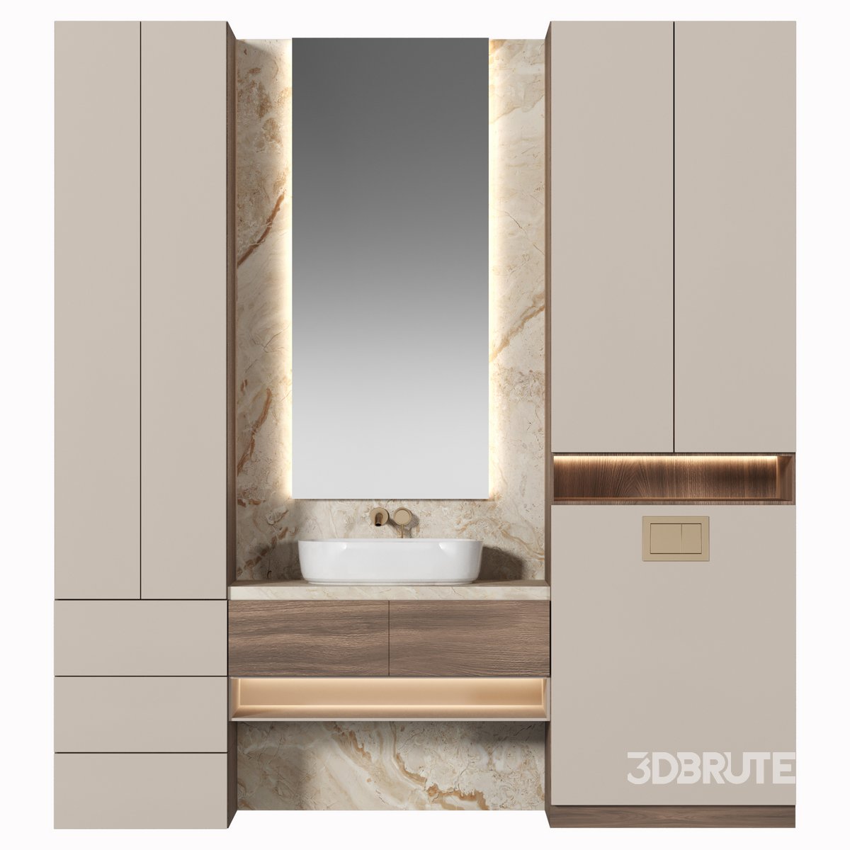 Bathroom Furniture 0200 3d model 3dbrute