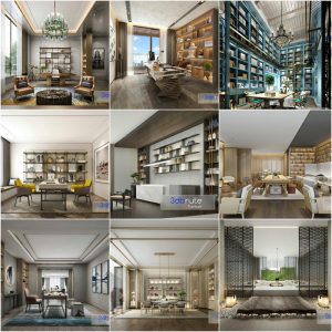 Study room vol4 2020 - 3dbrute : 3dmodel furniture and decor